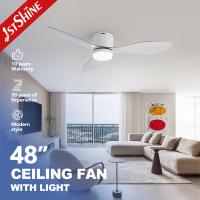 China 48 inches Plastic Modern Ceiling Fan With LED Light and APP Smart Control for Bedroom for sale
