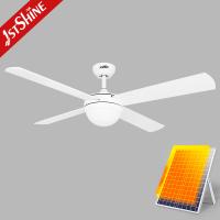 China 52-Inch Solar-Powered Contemporary Ceiling Fan with MDF Blades and Integrated LED Light for sale