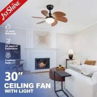 China 30-Inch Decorative Ceiling Fan with Light Featuring 6 MDF Blades and Energy-Saving DC Motor for sale