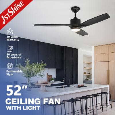 China 52 Inch Solid Wood Blades DC Motor Decorative Ceiling Fan with LED Light for sale