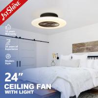 China 24 Inch Bladeless Ceiling Fan with Starry Sky Lampshade and Silent DC Motor for Modern Bedrooms for sale