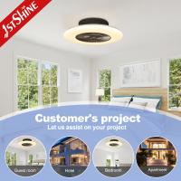 China 24 Inch Bladeless Ceiling Fan with Starry Sky Lampshade and Silent DC Motor for Modern Bedrooms for sale