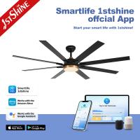 China 65 Inch LED Ceiling Fan with 8 MDF Blades and Energy Efficient DC Motor for Modern Living Spaces for sale