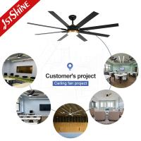 China 65 Inch LED Ceiling Fan with 8 MDF Blades and Energy Efficient DC Motor for Modern Living Spaces for sale