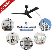 China 52 Inch Indoor Ceiling Fan with Natural Wood Blades and 6 Speeds for sale