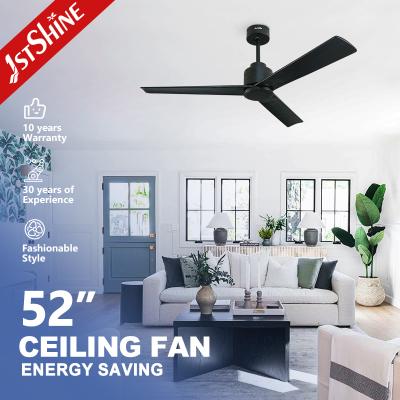 China 52 Inch Indoor Ceiling Fan with Natural Wood Blades and 6 Speeds for sale