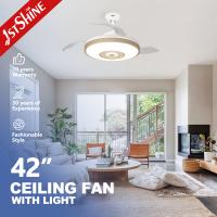 China 42 Inch Invisible Ceiling Fan with LED Light and DC Motor | Retractable Blades for Modern Spaces for sale