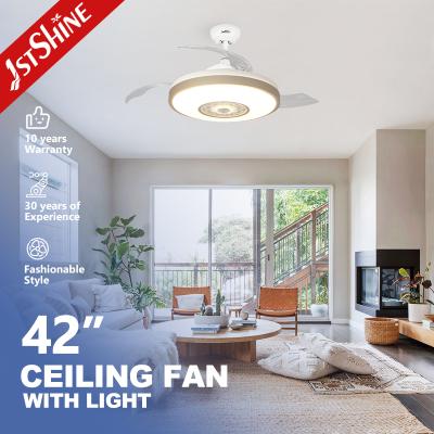 China 42 Inch Invisible Ceiling Fan with LED Light and DC Motor | Retractable Blades for Modern Spaces for sale