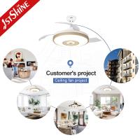 China 42 Inch Invisible Ceiling Fan with LED Light and DC Motor | Retractable Blades for Modern Spaces for sale