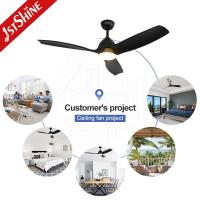 China 64 Inch Solid Wood Ceiling Fan with DC Motor for High Airflow in Large Spaces for sale