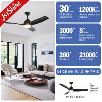 China 64 Inch Solid Wood Ceiling Fan with DC Motor for High Airflow in Large Spaces for sale