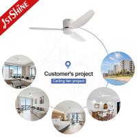 China 52 Inch Flush Mount Ceiling Fan with Light Featuring Efficient DC Motor for Modern Interiors for sale