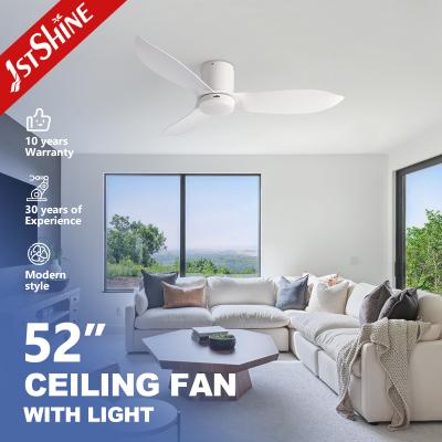 China 52 Inch Flush Mount Ceiling Fan with ABS Blades and Remote Control for Modern Interiors for sale