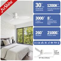 China 52 Inch Flush Mount Ceiling Fan with ABS Blades and Remote Control for Modern Interiors for sale
