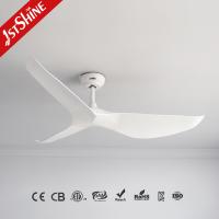 China 54 Inch White ABS Ceiling Fan Without Light with DC Motor for Large Airflow in Contemporary Design for sale