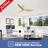 China 54 Inch White ABS Ceiling Fan Without Light with DC Motor for Large Airflow in Contemporary Design for sale