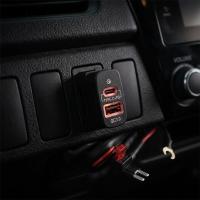 China PD QC3.0 Dual Fast Charge Car Charger for Mitsubishi Pajero Lancer ASX Outlander Original Socket No Drill Install for sale