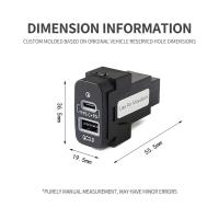 China PD QC3.0 Dual Fast Charge Car Charger for Mitsubishi Pajero Lancer ASX Outlander Original Socket No Drill Install for sale