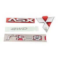 China Mitsubishi ASX Outlander Rear Tailgate Body Sticker Decal Kit 4WD Mark & ASX Letter Logo New Auto Parts for sale