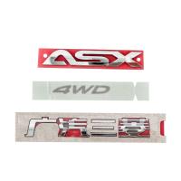 China Mitsubishi ASX Outlander Rear Tailgate Body Sticker Decal Kit 4WD Mark & ASX Letter Logo New Auto Parts for sale