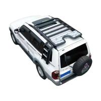 China Mitsubishi Pajero Montero V73V77V93V97 New Roof Mount Rack Platform Stainless Steel Thickened Modification Luggage Frame for sale