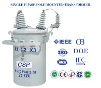 China 10kVA Single Phase Pole Mounted Transformer 6.6kV/220V for Street and Residential Power for sale