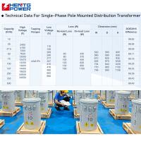 China 1 Phase Oil Immersed Pole Mounted Transformer 167KVA 250KVA 333KVA High Efficiency for sale