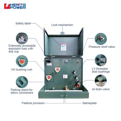 China 50kva Single Phase Power Transformer 75 Kva Copper Coil Oil Filed Transformer IP54 for sale