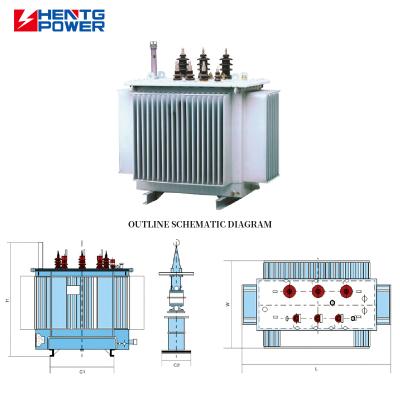 China 1600kVA High Reliability Oil Immersed Transformer with IP00 Protection and 65°C Temperature Rise for Outdoor Power Distribution for sale