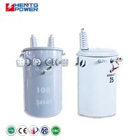 China Weatherproof Outdoor Single Phase Pole Mounted Distribution Transformer 25 kVA 13.8 kV 0.24 kV for Remote Area Power Distribution for sale