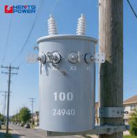 China Low Noise Operation 400KVA Single Phase Pole Mounted Transformer 11kV / 230 V for Utility Power Distribution Manufacture for sale