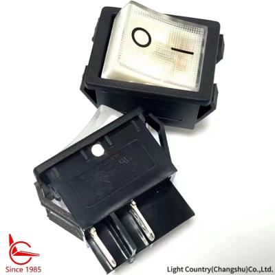 China Good Quality White Illuminated ON OFF Rocker Switch for Socket, 32*25mm, VDE/TUV/UL for sale