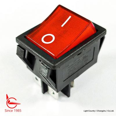 China Good Quality Taiwan Brand R5 Rocker Switch, 32*25mm, ON-OFF, Red Lamp, 16A 250V for sale