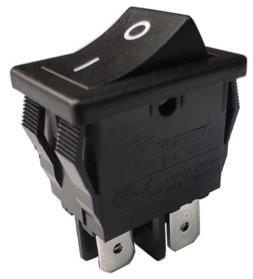 China RA(R19A) ON-OFF Black Rocker Switch,21*15mm, T85/T105, 6A/12A/16A 250V. for sale