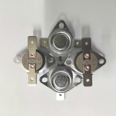 China 250V 10A Automatic Reset KSD301 Bimetal Electric Thermostat PPS Case Stainless Steel Cap 24mm for sale