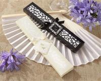 China Sturdy Durable Custom Satin Fabric Bamboo Hand Held Fan For DIY Decoration for sale