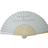 China Bamboo Wooden Paper Customized Hand Fans Handmade for sale