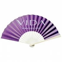 China Bamboo Wooden Paper Customized Hand Fans Handmade for sale