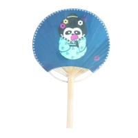 China Oriental handmade natural bamboo material white paper fan customized wedding paddle fans for sale