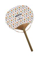 China Oriental handmade natural bamboo material white paper fan customized wedding paddle fans for sale
