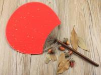China Oriental handmade natural bamboo material white paper fan customized wedding paddle fans for sale