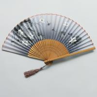 China Natural Bamboo Silk Customized Hand Fans For Ladies for sale