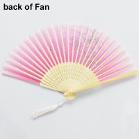 China Natural Bamboo Silk Customized Hand Fans For Ladies for sale