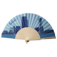 China Custom Made Wooden Folding Fan 23cm 30cm Length As Promotion Gift for sale