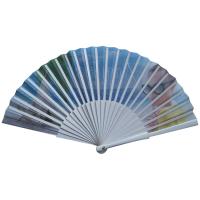 China Custom Made Wooden Folding Fan 23cm 30cm Length As Promotion Gift for sale