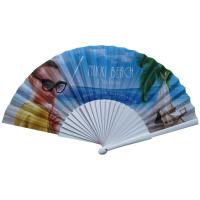 China Custom Made Wooden Folding Fan 23cm 30cm Length As Promotion Gift for sale