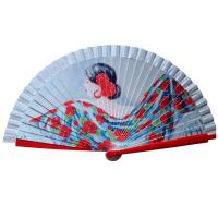 China Spanish Wooden Customized Hand Fans Folding Hand Painted And Printed for sale