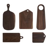 China Personalized Rectangular Large Wood Paddle Serving Board Black Walnut Acacia Wooden Boards For Serving Food for sale