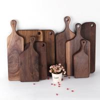 China Personalized Rectangular Large Wood Paddle Serving Board Black Walnut Acacia Wooden Boards For Serving Food for sale