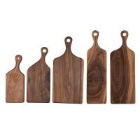 China Personalized Rectangular Large Wood Paddle Serving Board Black Walnut Acacia Wooden Boards For Serving Food for sale